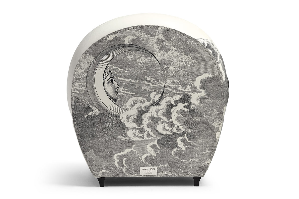 fornasetti + poltrona frau craft dreamlike armchair for milan design week