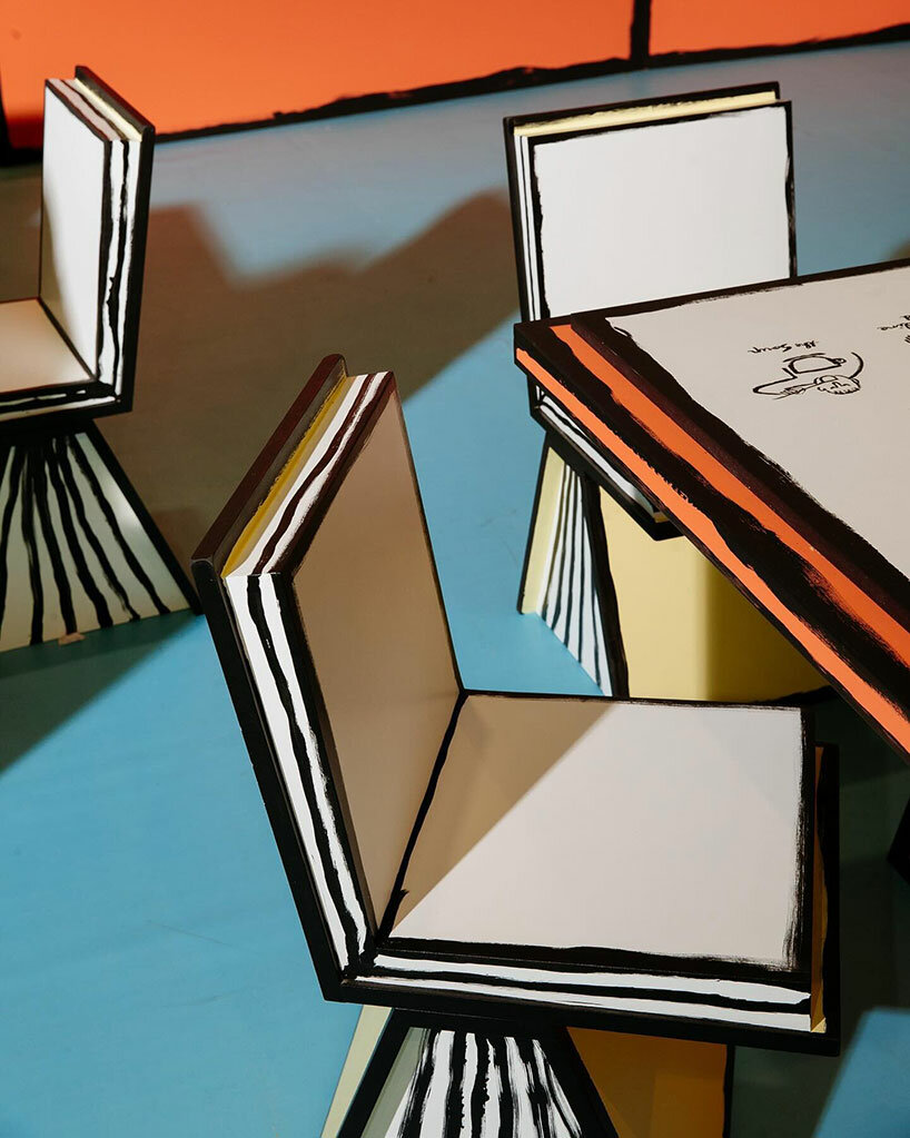 jean jullien's paper people land at le bon marché for book-themed ...