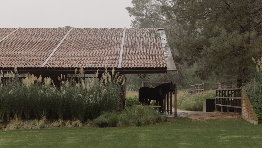 rustic horse stable by módica ledezma blends into its lush mexican setting