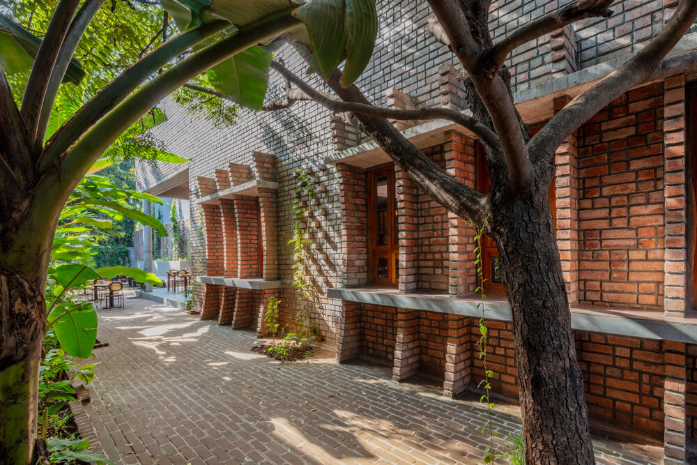 brick vaulted ceilings crown restaurant by sona reddy studio in india