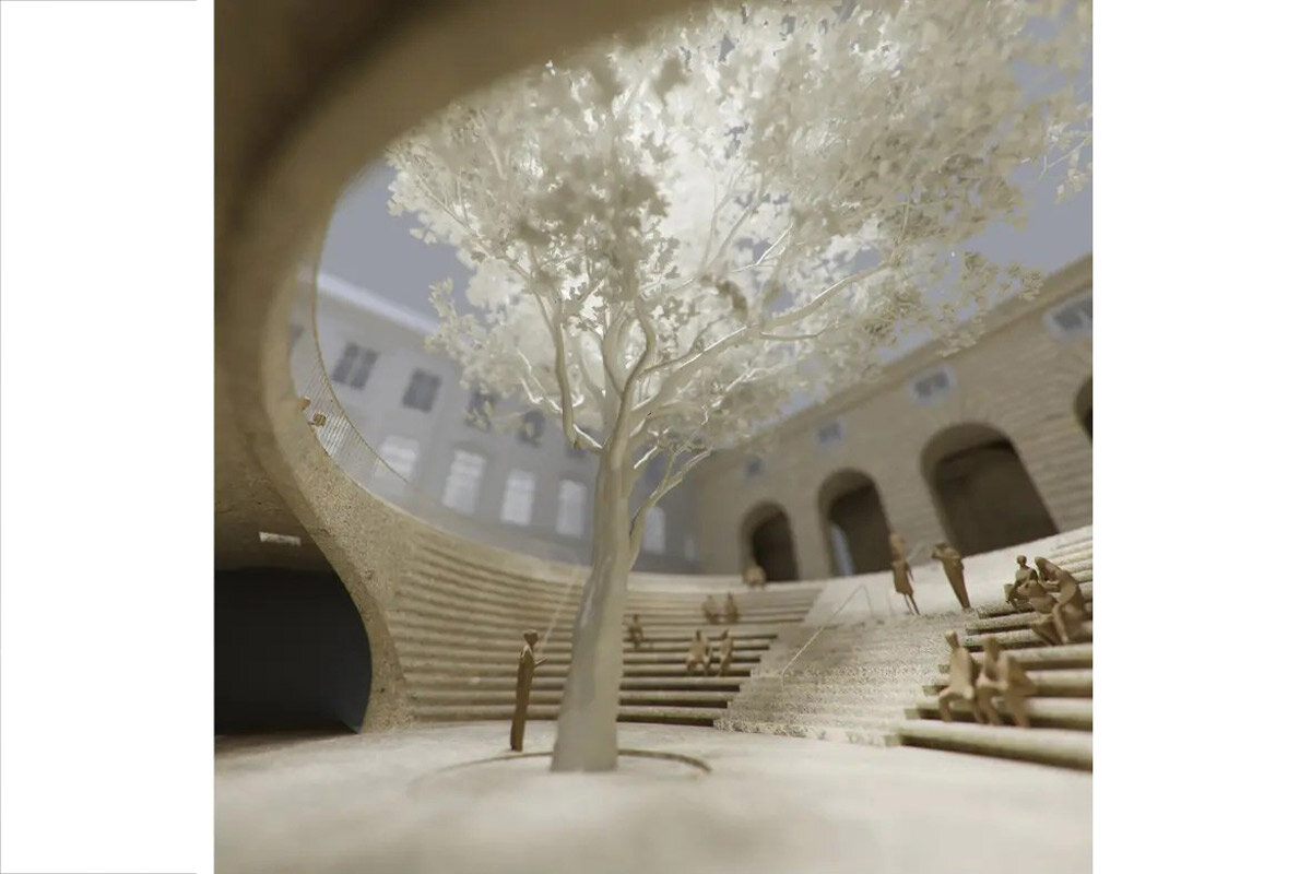 COBE plans new danish parliament with underground amphitheater