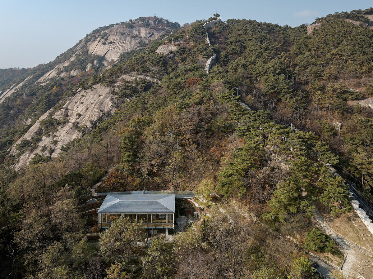 inwang mountain guard post becomes modern forest retreat