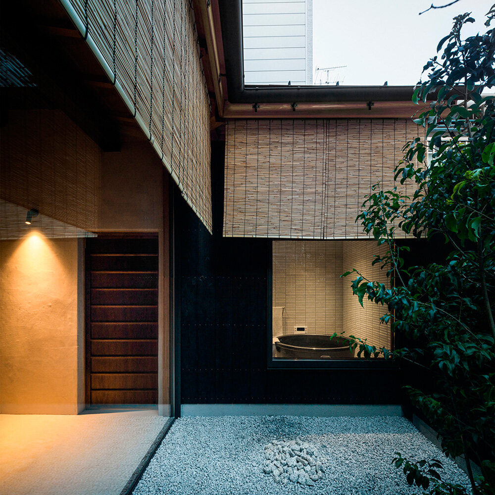 former textile workshop transforms into modern machiya residence in kyoto