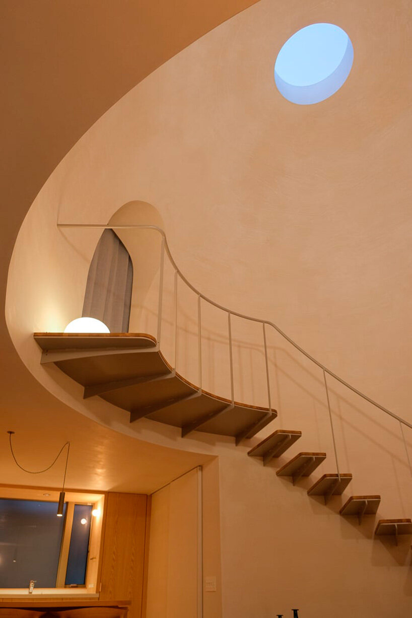 house in shukugawa by arbol design unfolds around zenithal dome skylight