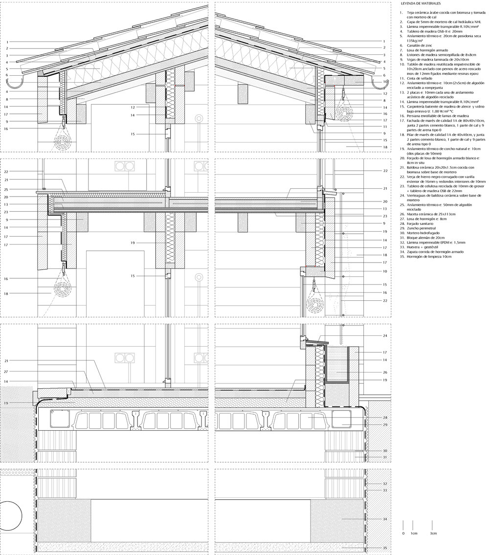 thick marés sandstone walls compose 19 social housing, salvador espriu ...