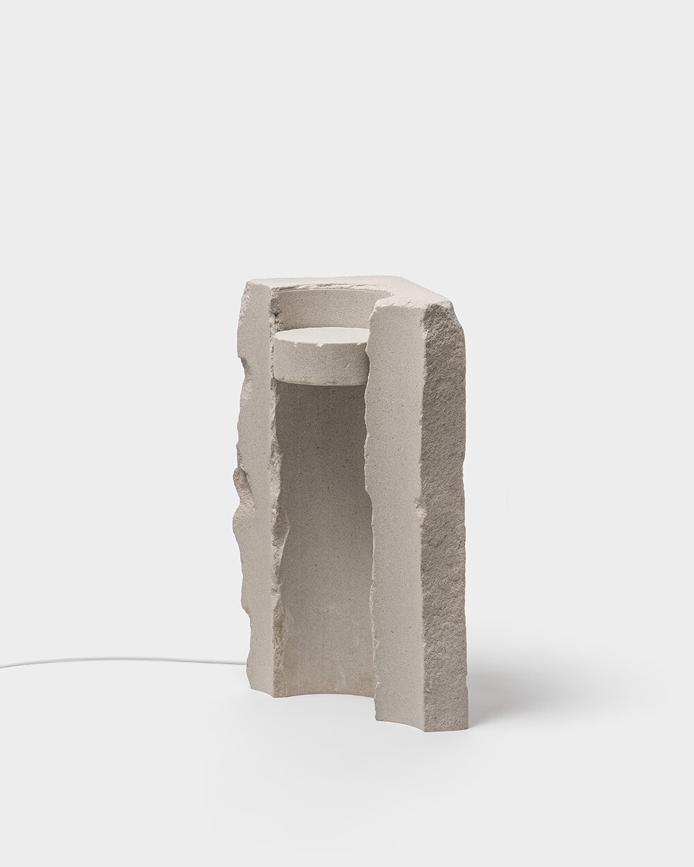 HB-AS sculpts lamps made of berea sandstone salvaged in ohio quarry
