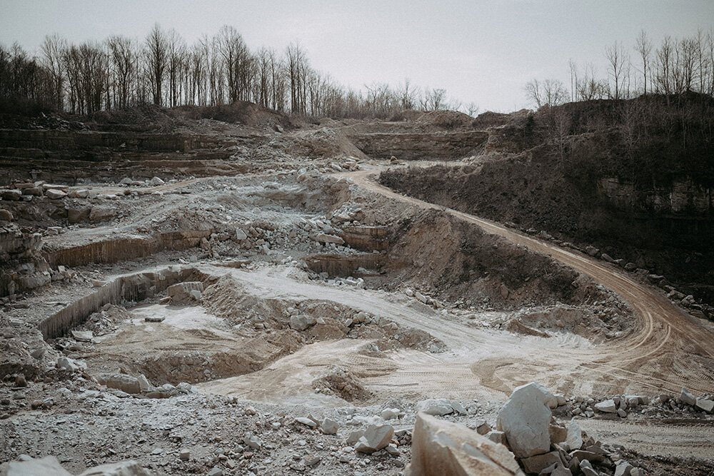 HB-AS sculpts lamps made of berea sandstone salvaged in ohio quarry