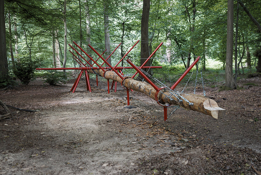 sculptural installations transform french forest into forêt monumentale ...