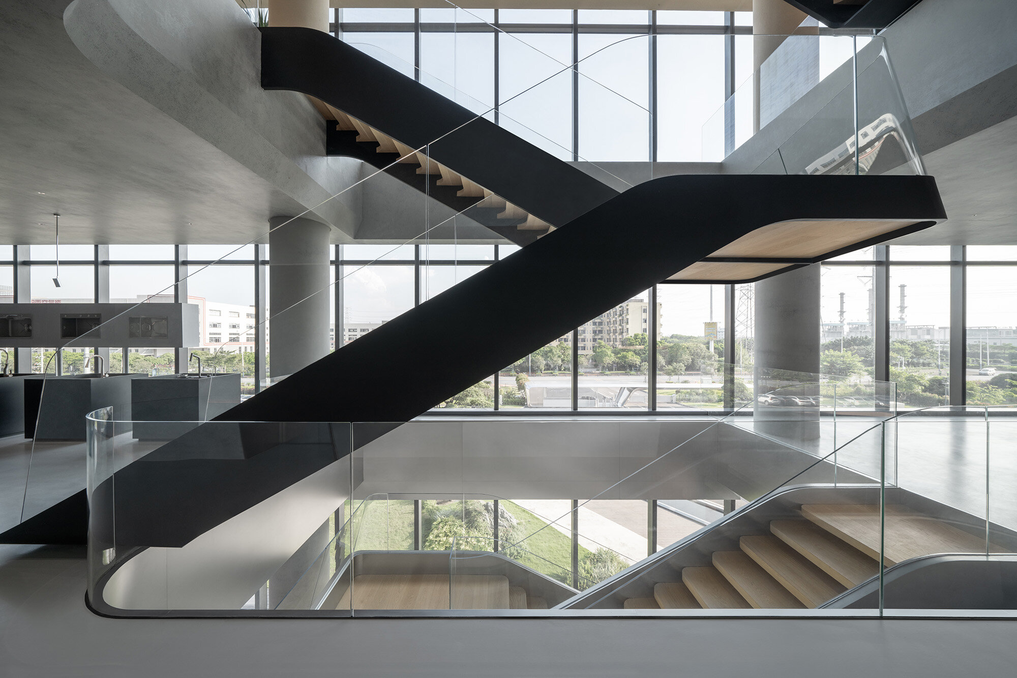 pininfarina and e studio sculpt stainless steel installations in higold ...