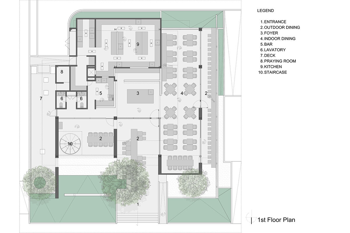 platform architects' titik temu café is a 'tropical house' in jakarta