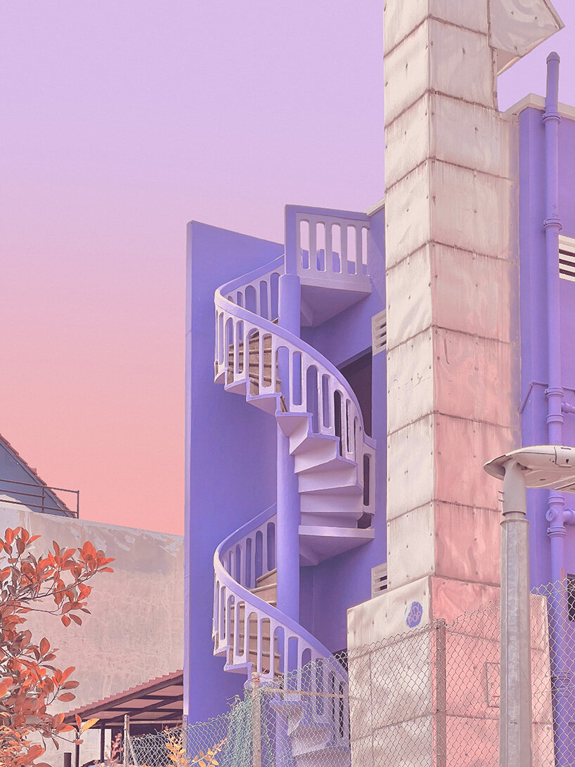 everyday scenes of singapore become 1980s-inspired visuals through nicolas damiens' lens