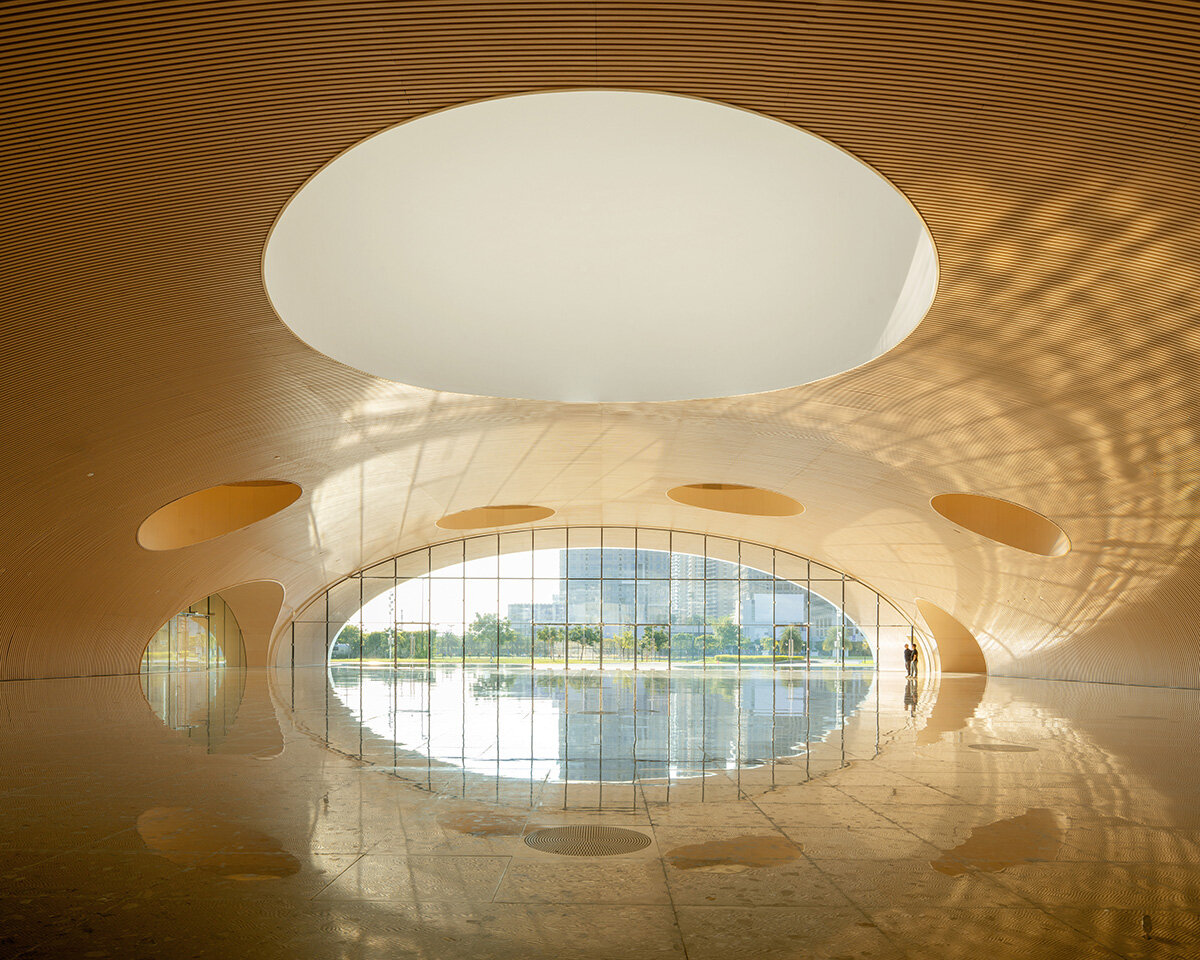luminous vaults and arches shape the hengqin culture & art complex