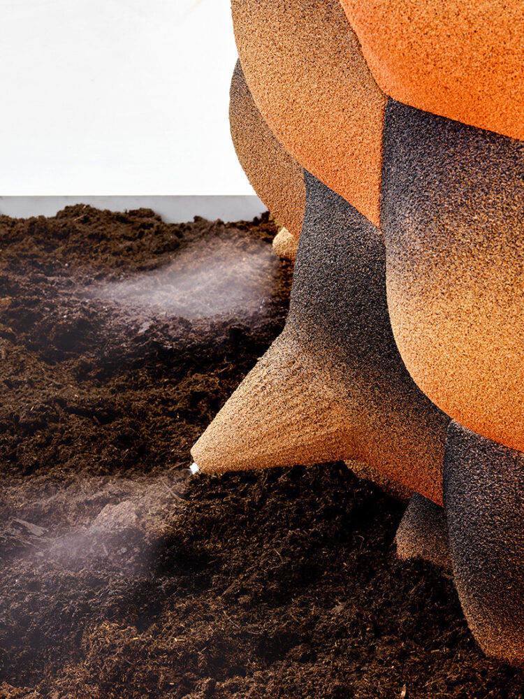 andrés jaque builds cork-clad palace for bacteria at triennale milano ...